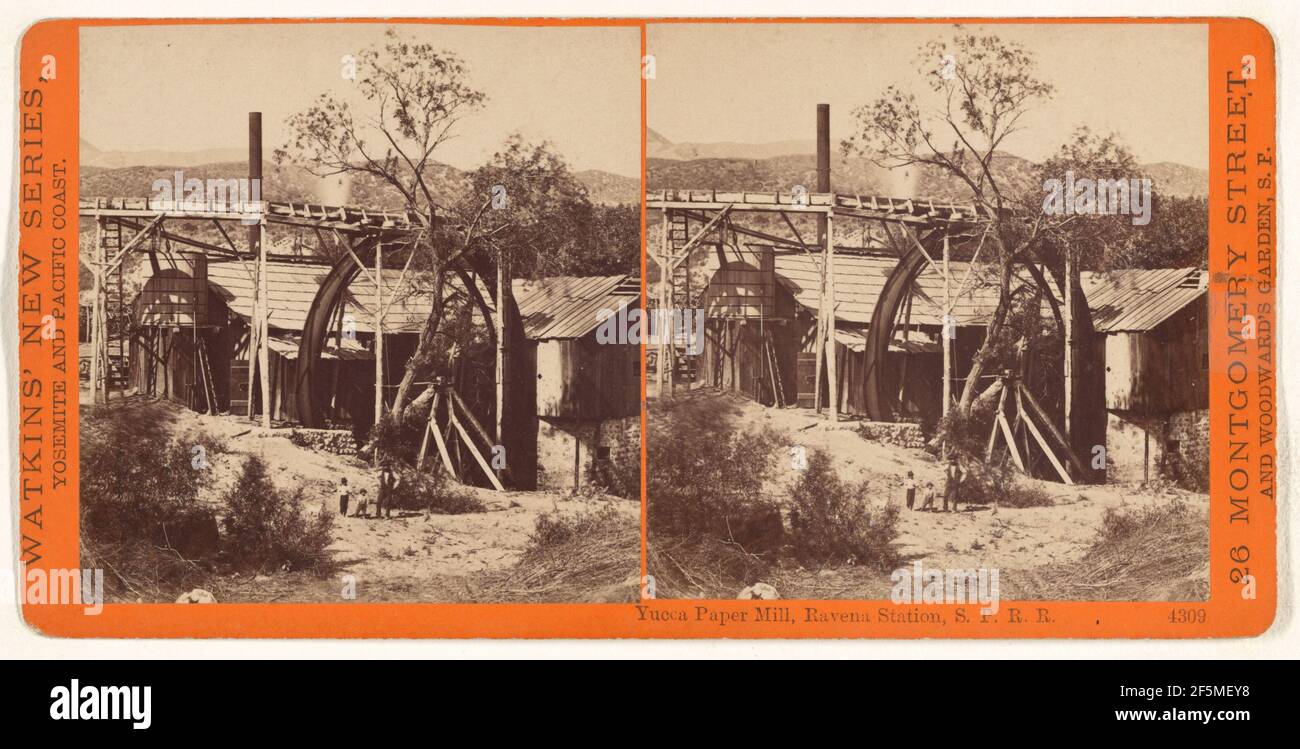 Yucca Paper Mill, Ravena Station, S.P.R.R.. Carleton Watkins (American ...