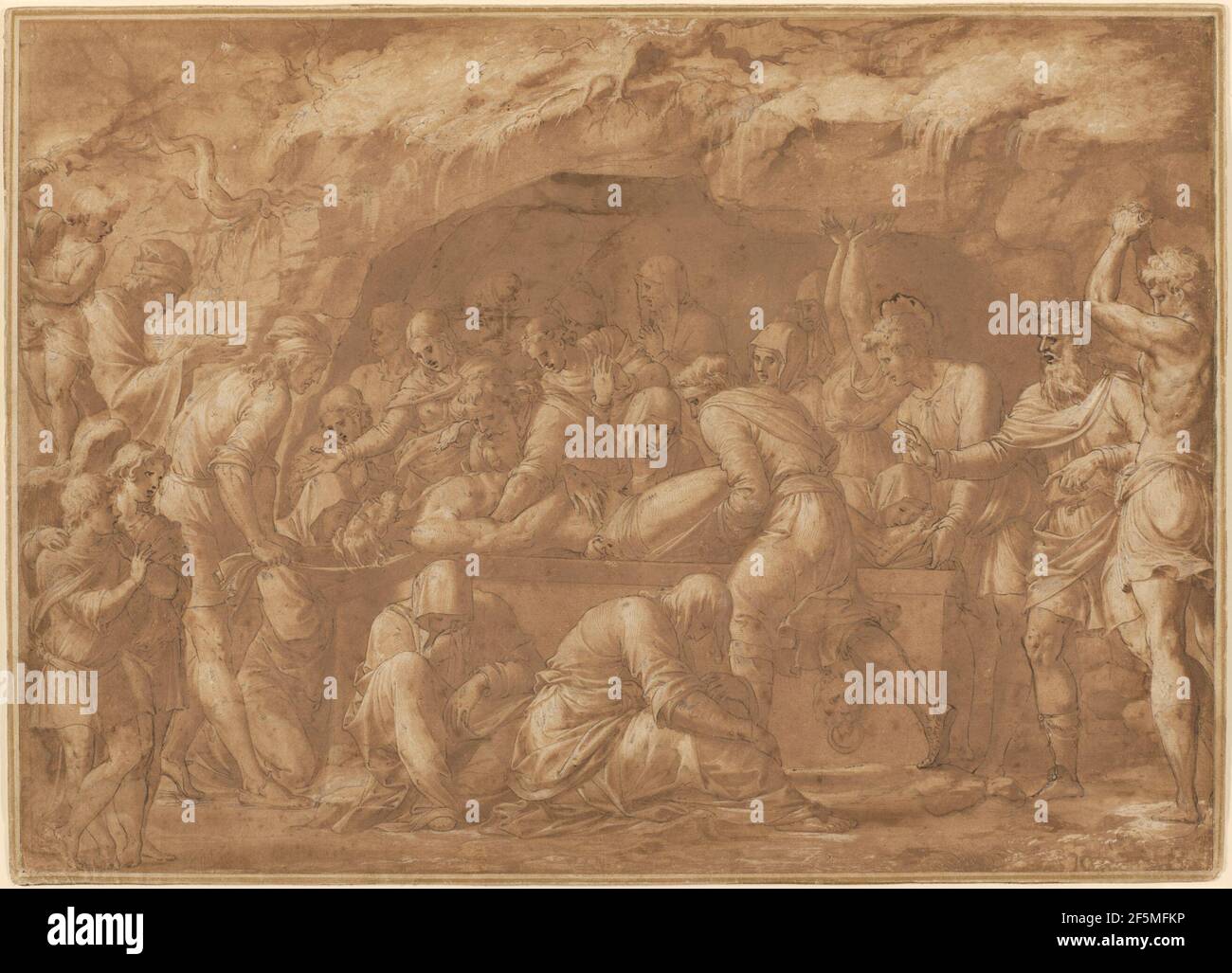 The Entombment. Luca Penni (Italian, 1500/1504 - 1556 Stock Photo - Alamy