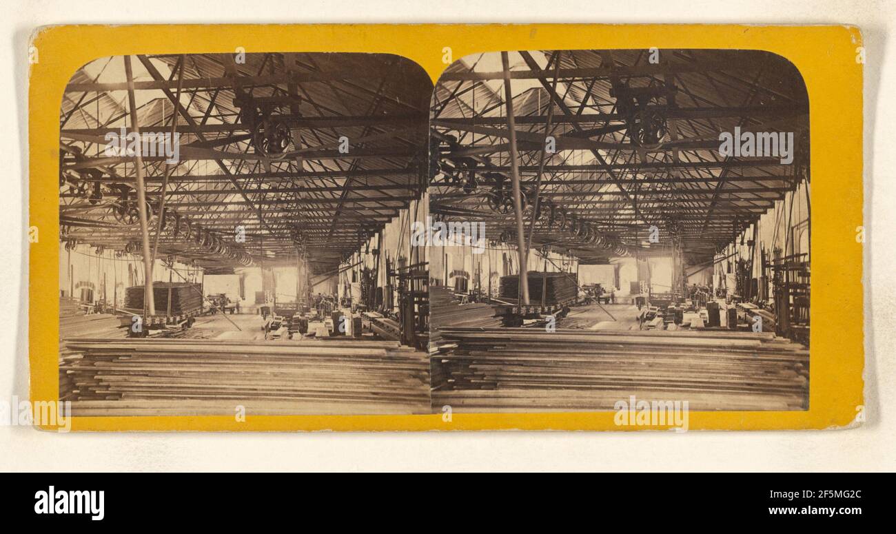 Interior of a factory. A.S. Hinckley (American, active 1870s - 1880s ...