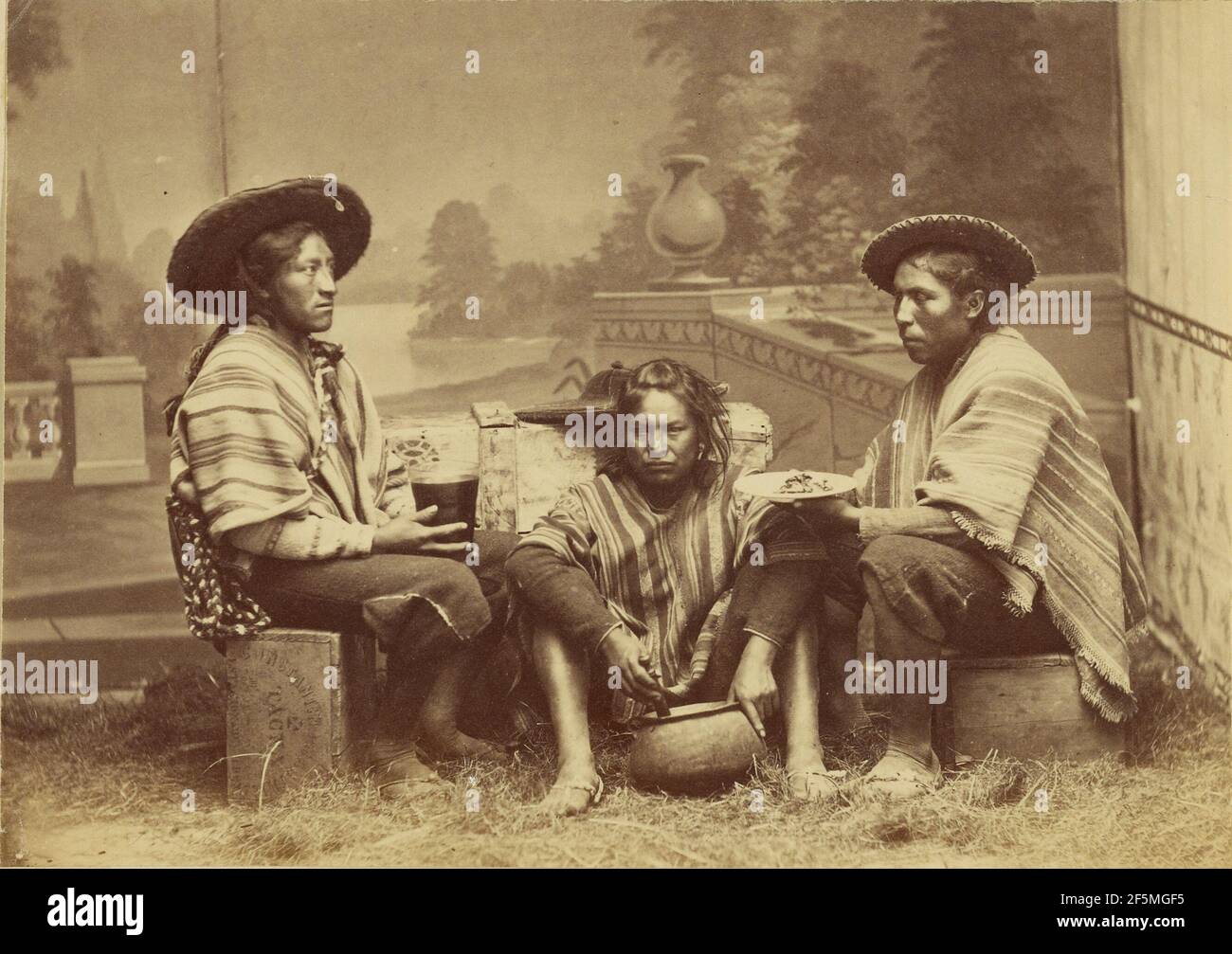 Portrait of three South American Indians. Unknown Stock Photo - Alamy
