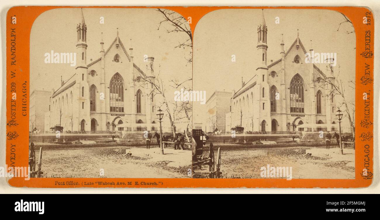 Post Office. (Late "Wabash Ave. M.E. Church."). Lovejoy & Foster Stock ...