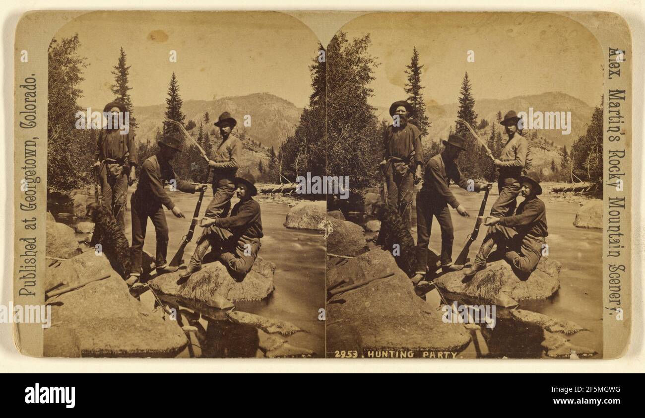 Hunting Party.. Alexander Martin (American, 1841 - 1929 Stock Photo - Alamy