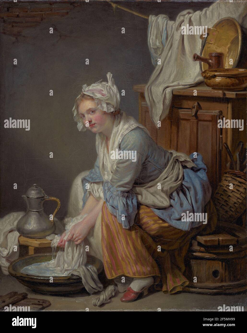 The Laundress (La Blanchisseuse). Jean-Baptiste Greuze (French, 1725 ...