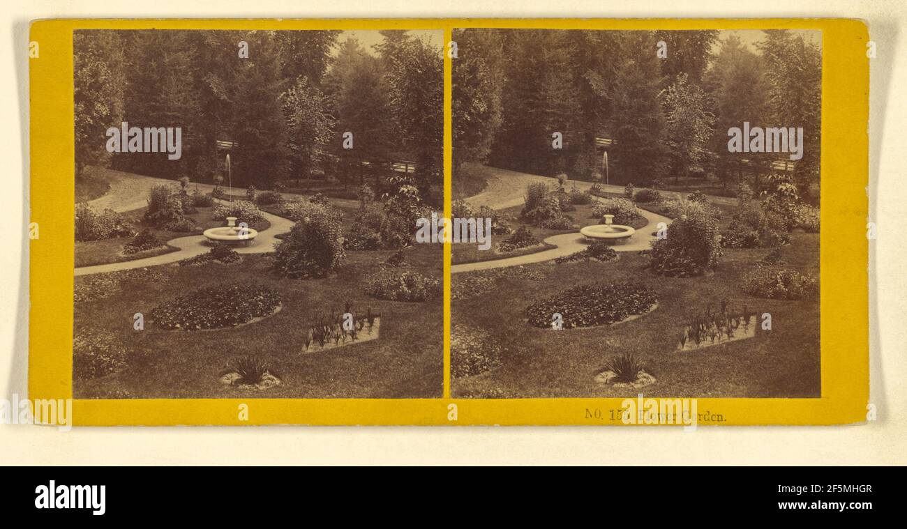 Flower Garden.. Benjamin West Kilburn (American, 1827 - 1909 Stock ...