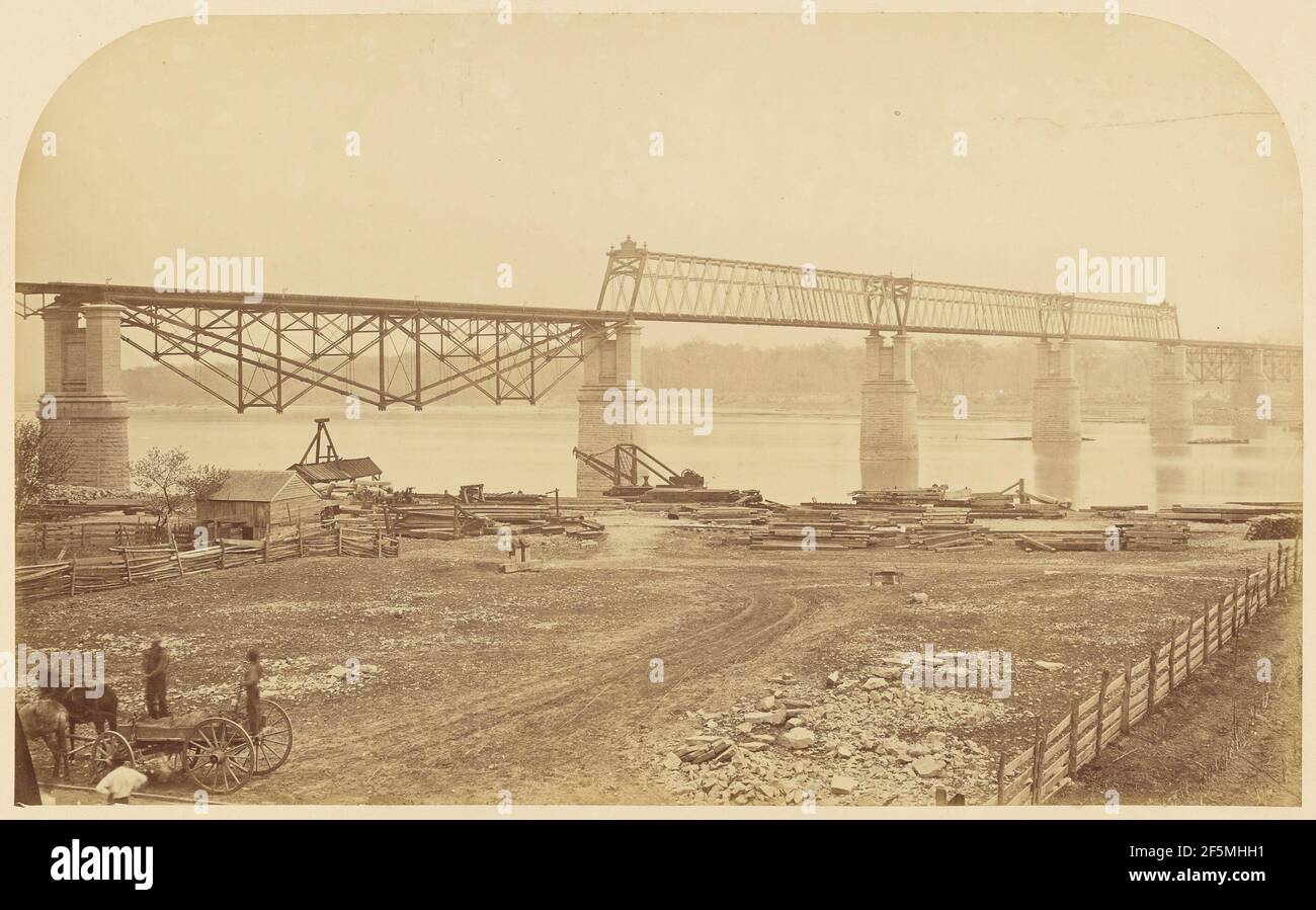 St. Charles Bridge over the Missouri. Unknown maker, American Stock Photo - Alamy