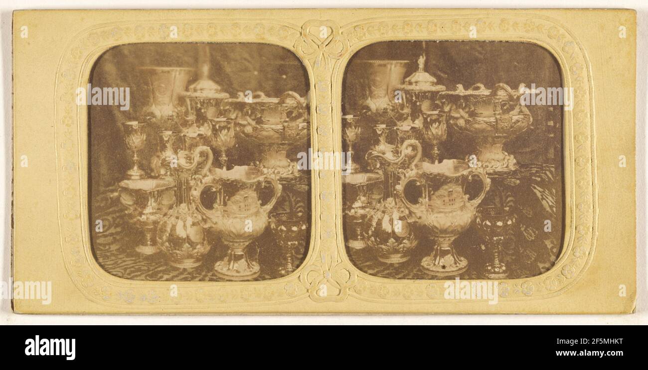 Display of fine silver. Unknown Stock Photo - Alamy