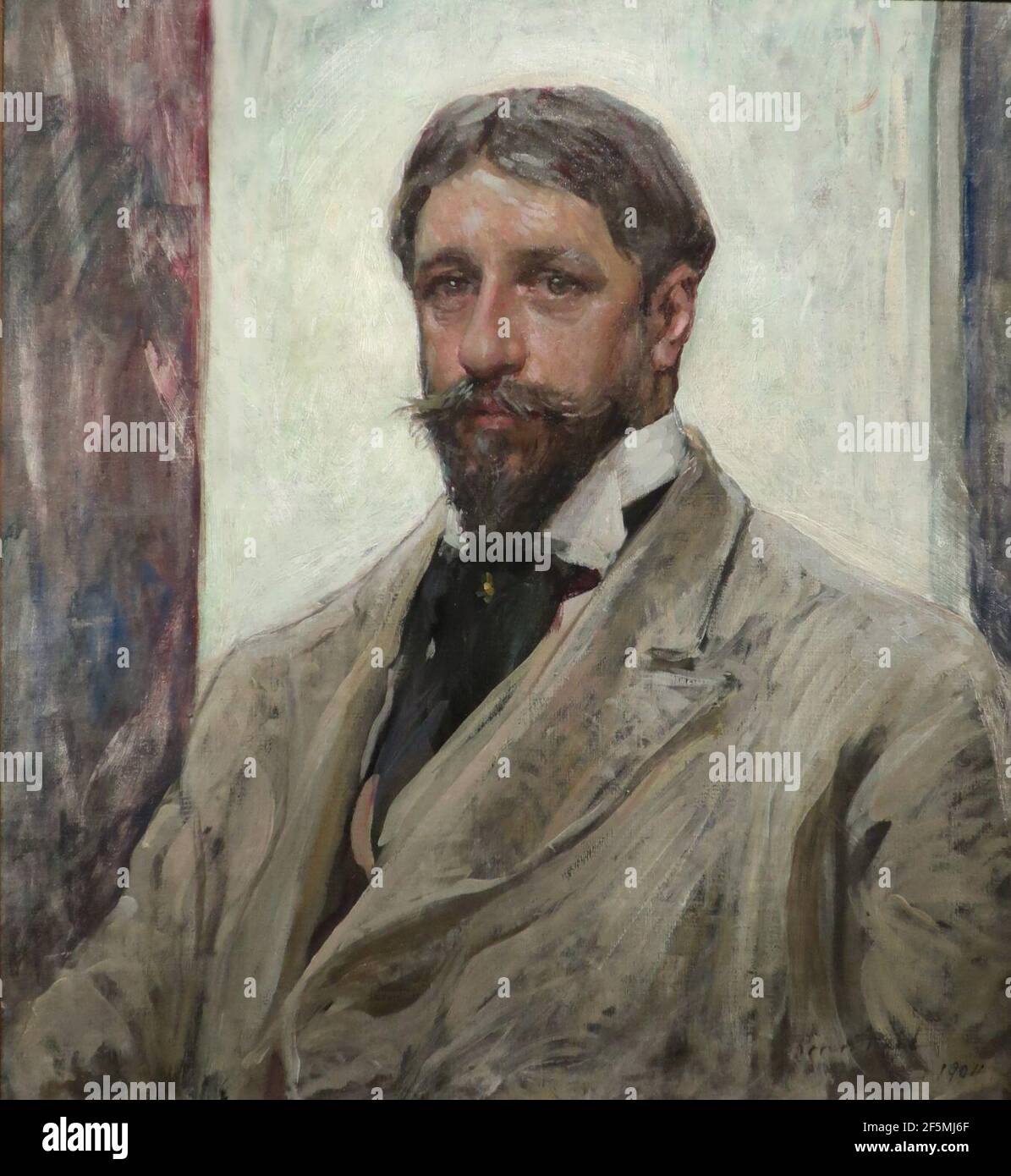 Self-portrait of Robert Lewis Reid, National Academy of Design Stock ...