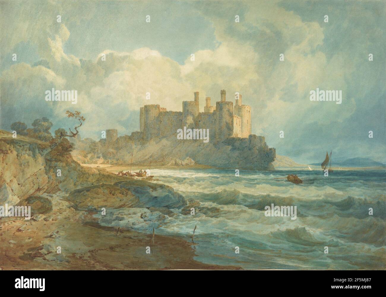 Conway Castle, North Wales. Joseph Mallord William Turner (British ...