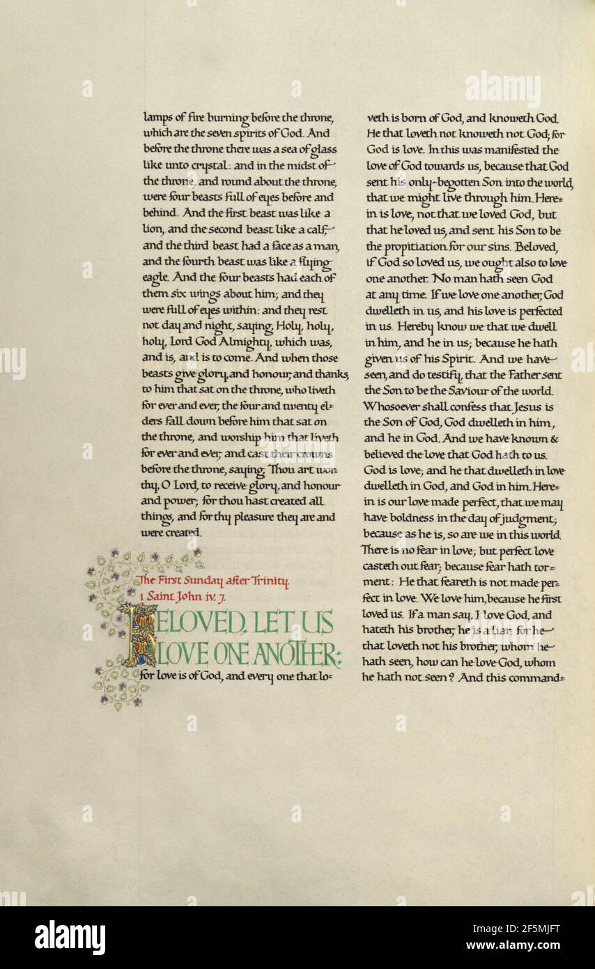 Decorated Text Page. Madelyn Walker (English, active 1930s Stock Photo ...