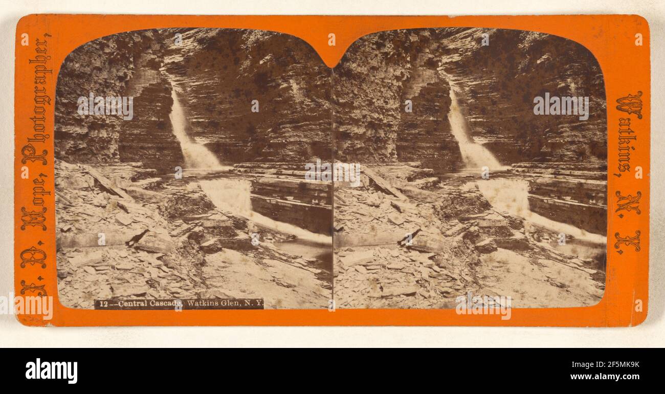 Central Cascade, Watkins Glen, N.Y.. James Douglas Hope (American, 1846 ...