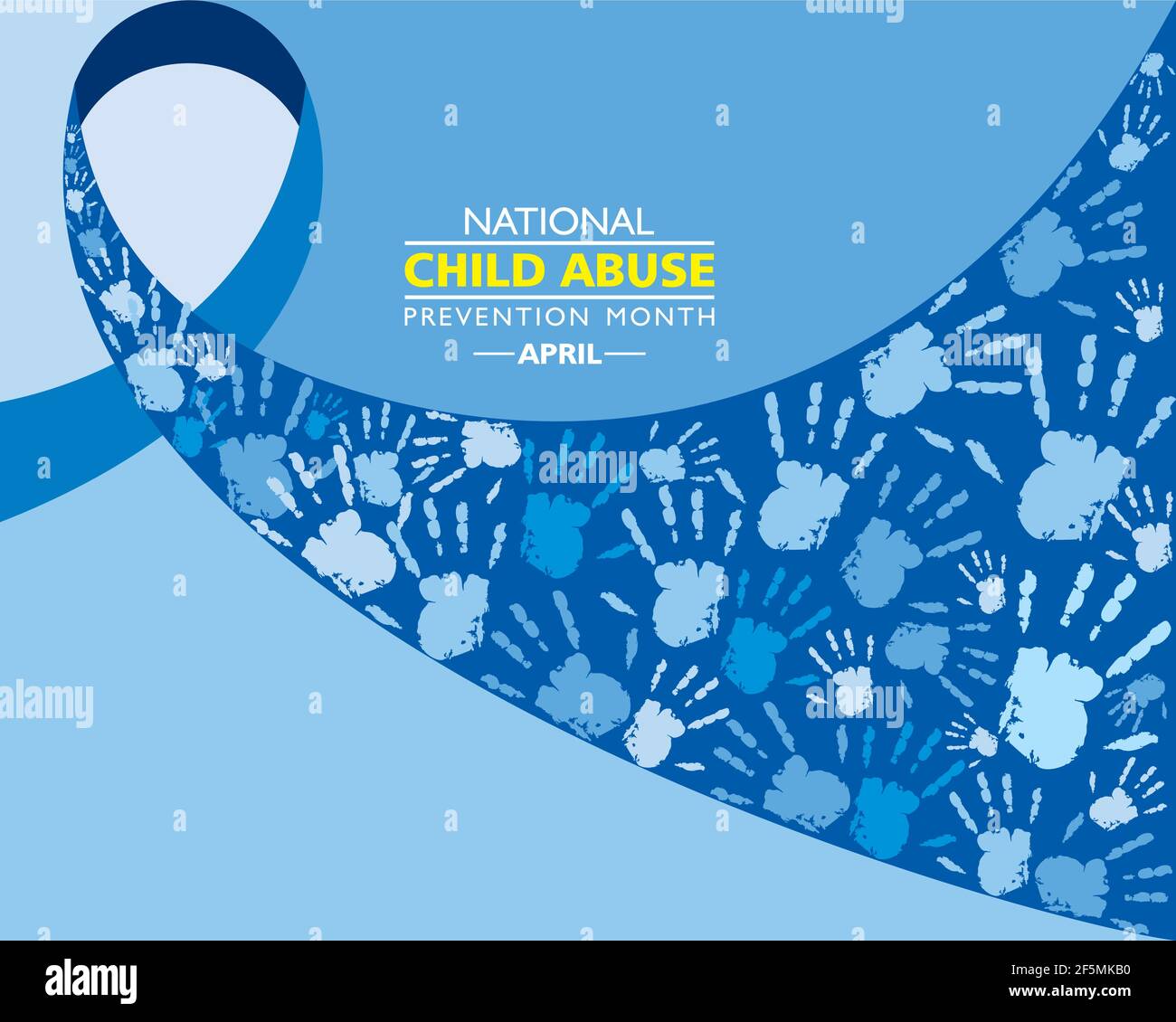 Vector illustration of National Child Abuse Prevention Month observed ...