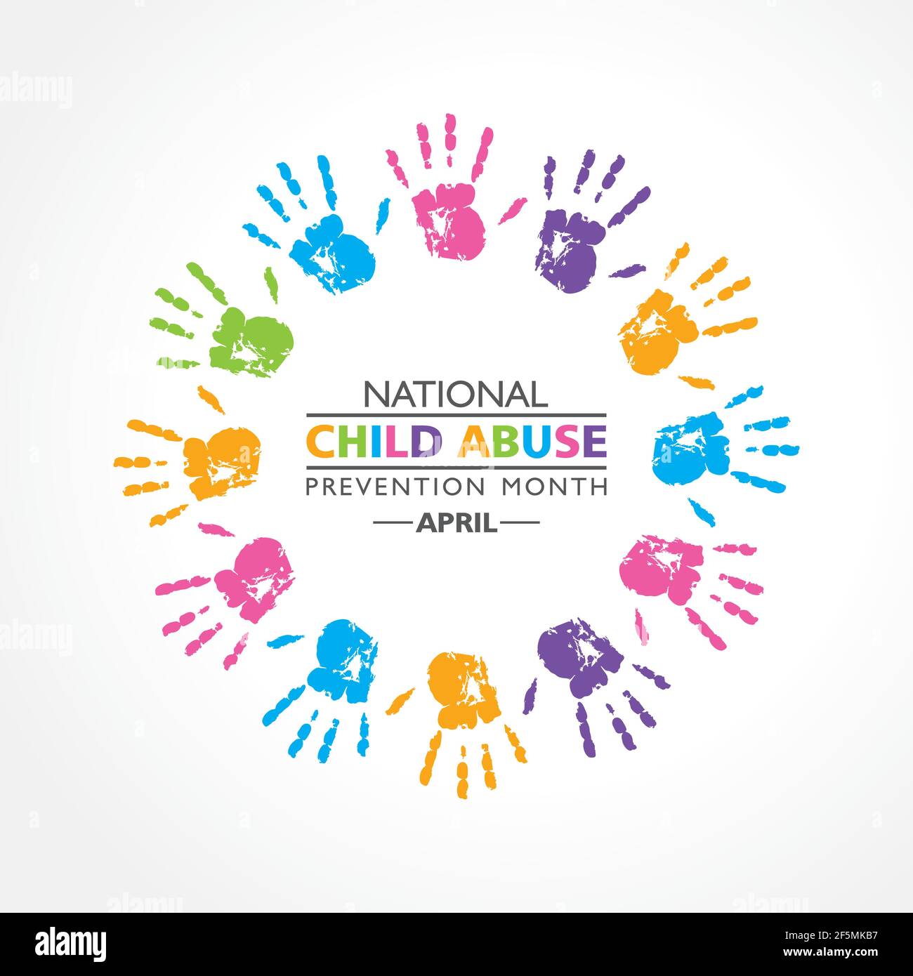 Vector illustration of National Child Abuse Prevention Month observed ...
