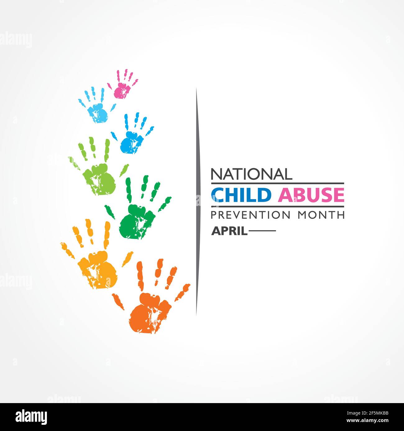 Vector illustration of National Child Abuse Prevention Month observed ...