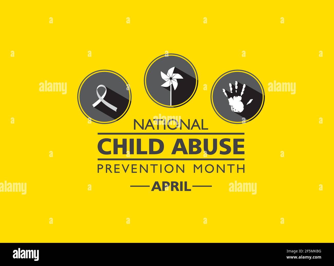 Vector illustration of National Child Abuse Prevention Month observed ...