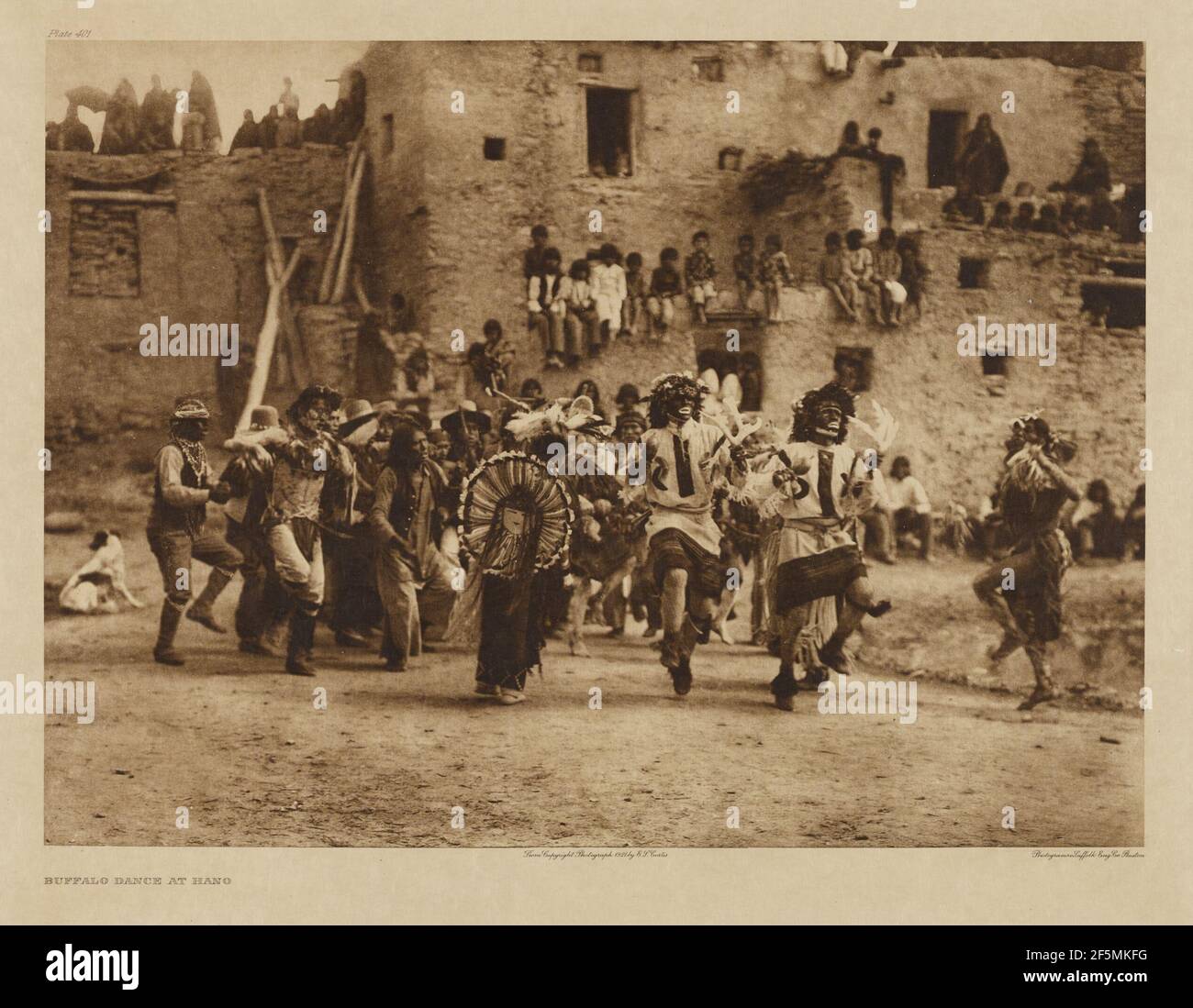 Buffalo Dance at Hano. Edward S. Curtis (American, 1868 - 1952 Stock ...