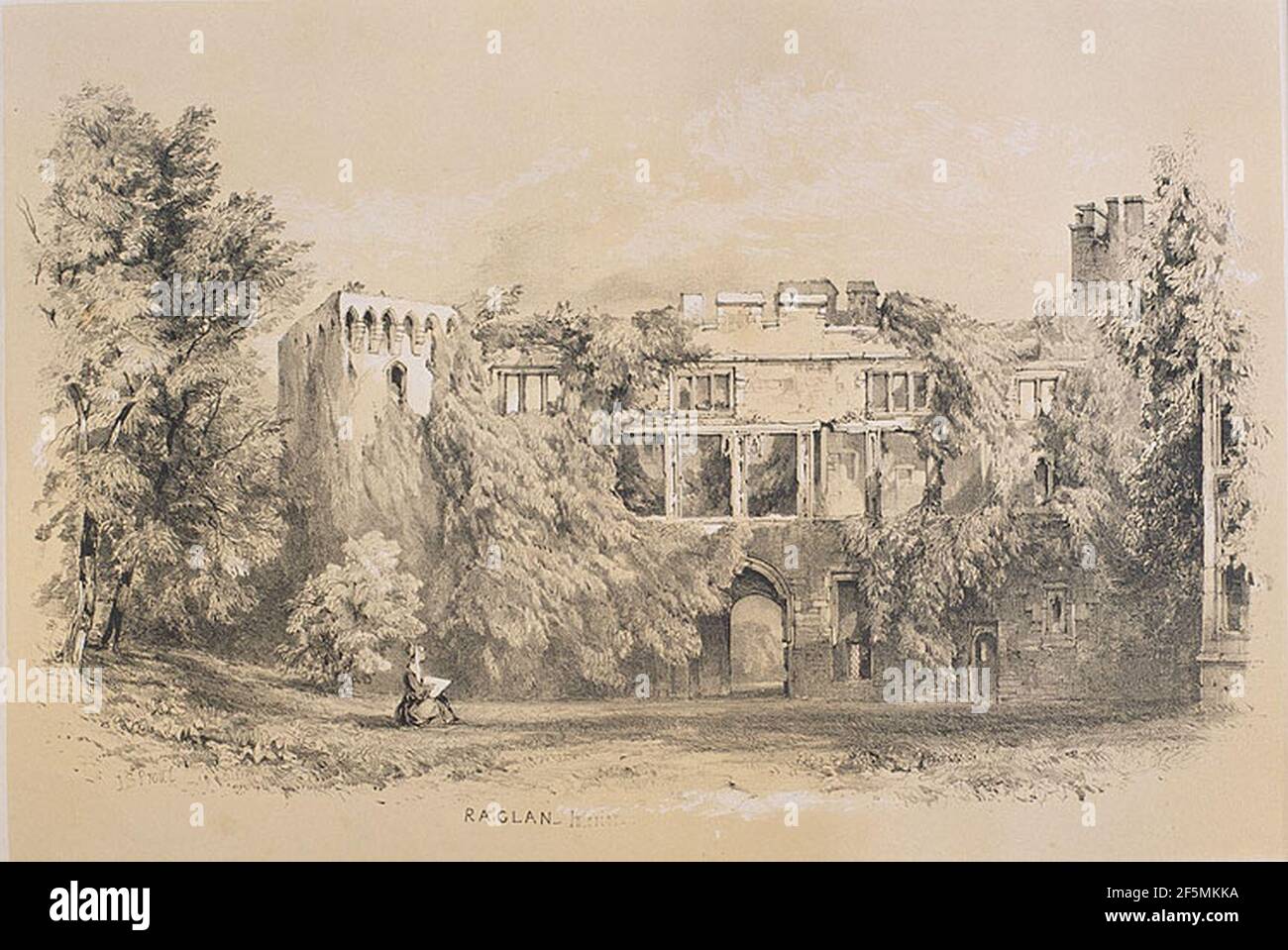 Raglan Castle Interior Stock Photo - Alamy