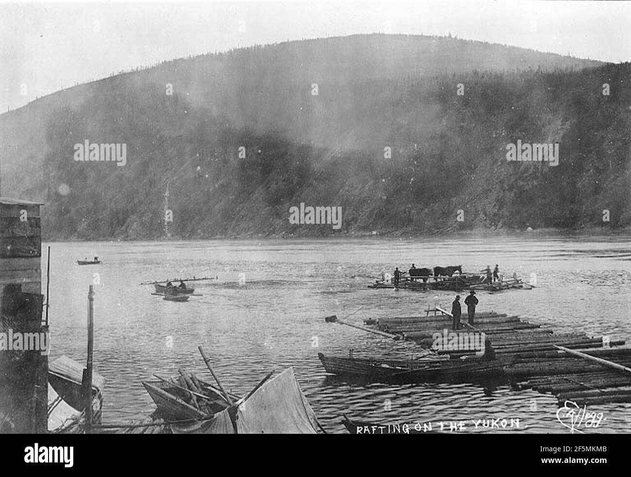 Rafting on the Yukon River, Yukon Territory, ca 1898 Stock Photo - Alamy