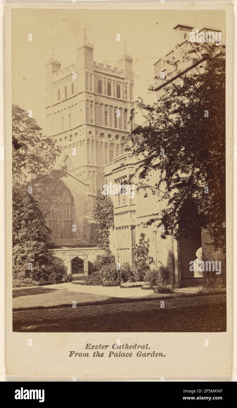 Exeter Cathedral. From the Palace Garden.. Attributed to Francis ...