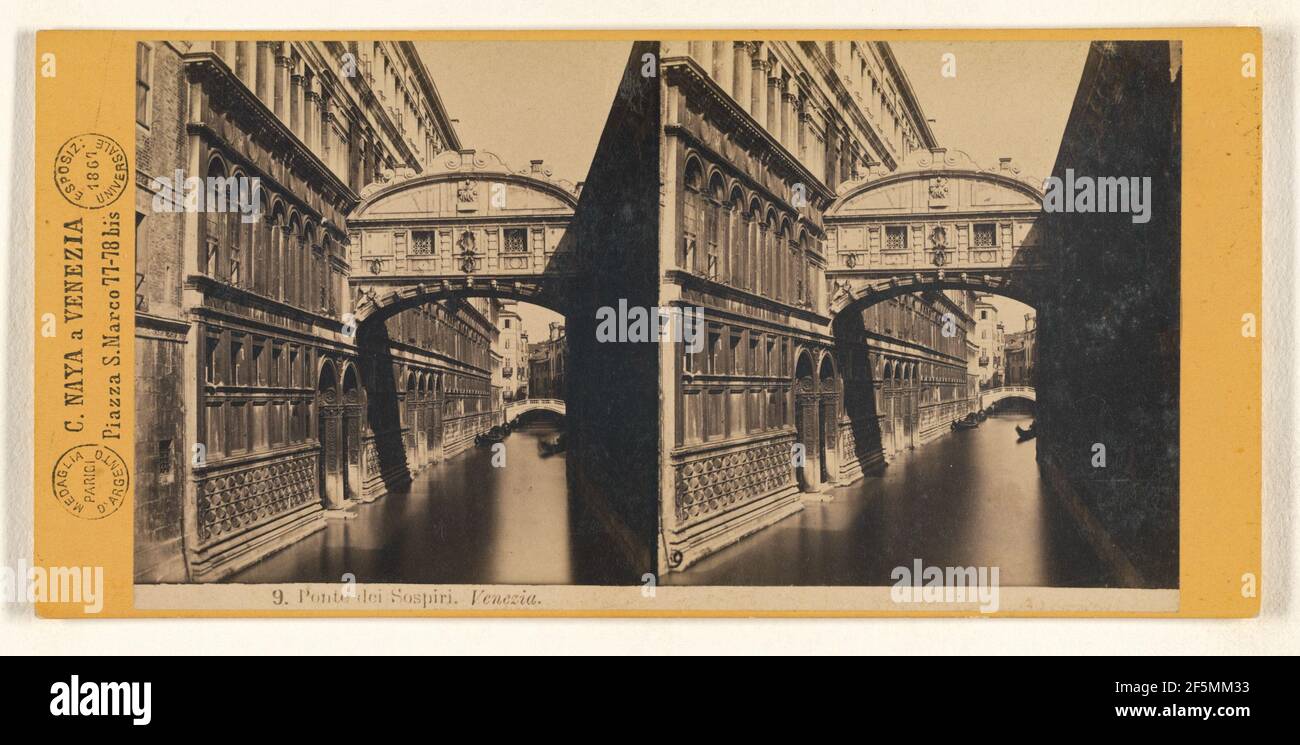 Ponte dei Sospiri. Venezia.. Carlo Naya (Italian, 1816 - 1882 Stock ...