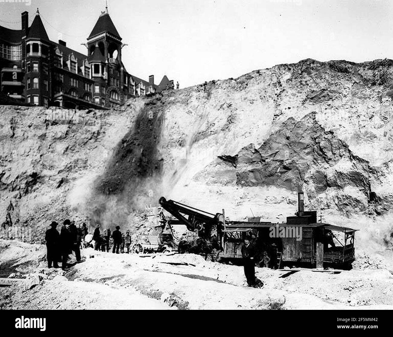 Regrading of Denny Hill, , Seattle, March 16, 1906 Stock Photo - Alamy