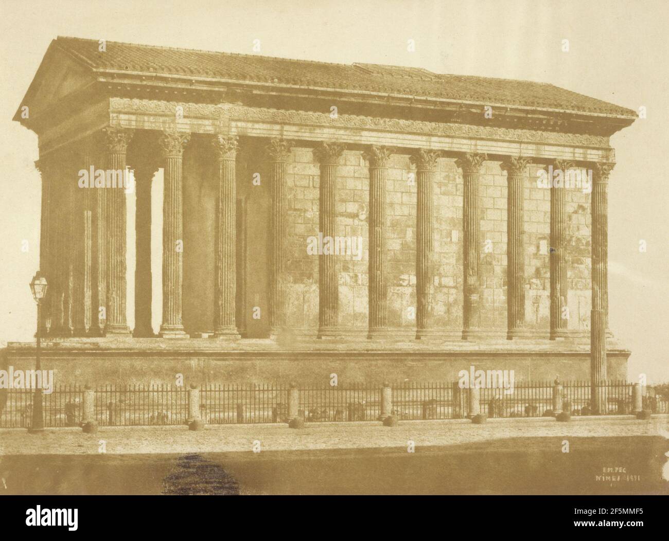 The Maison Carrée in Nîmes (antique Roman temple). Pierre-Émile-Joseph ...