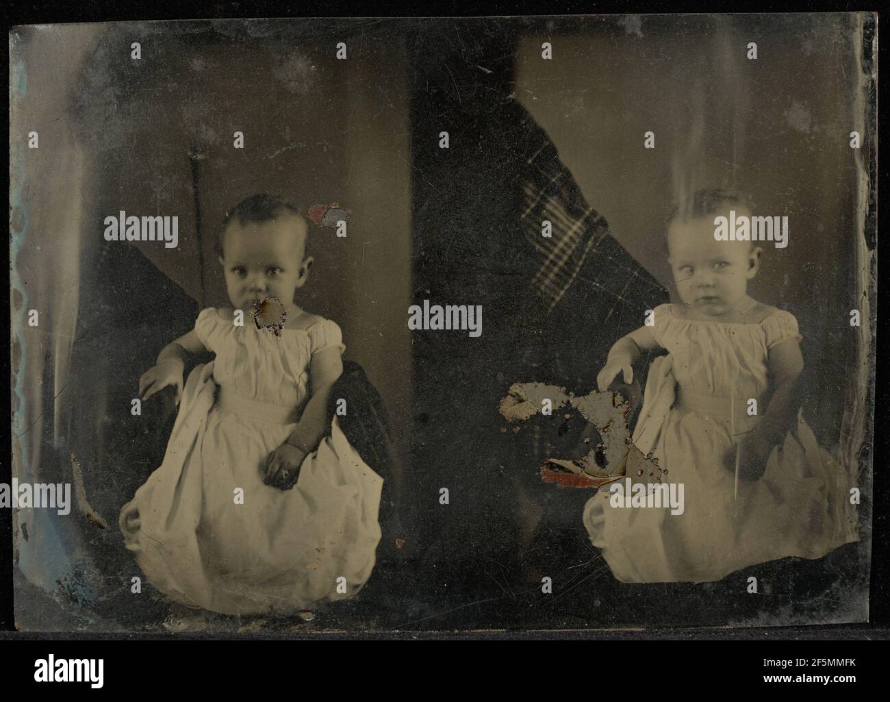 Double portrait of a baby girl. Jacob Byerly (American, 1807 - 1883 ...