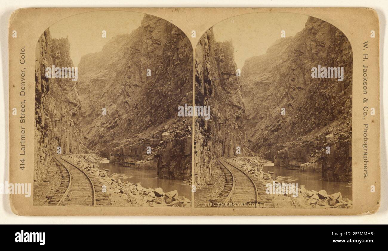 The Royal Gorge.. William Henry Jackson & Co Stock Photo - Alamy