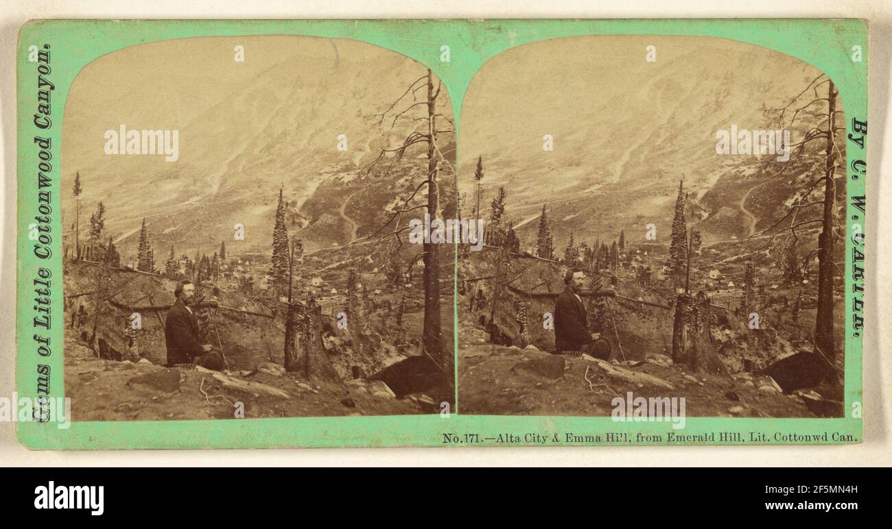 Alta City & Emma Hill, from Emerald Hill, Lit. Cottonwood Can. Utah ...