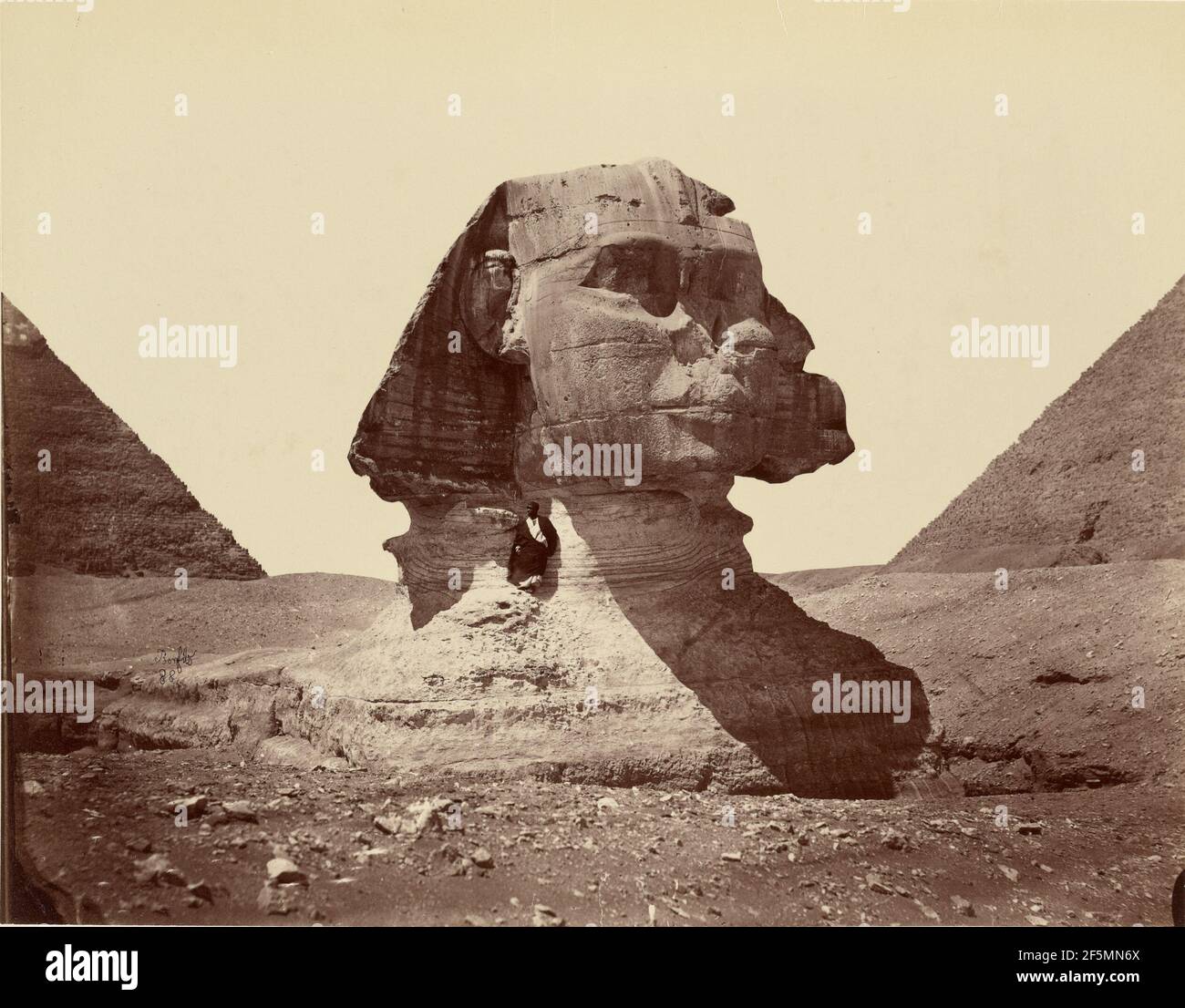 Sphinx and Pyramids. Félix Bonfils (French, 1831 - 1885 Stock Photo - Alamy
