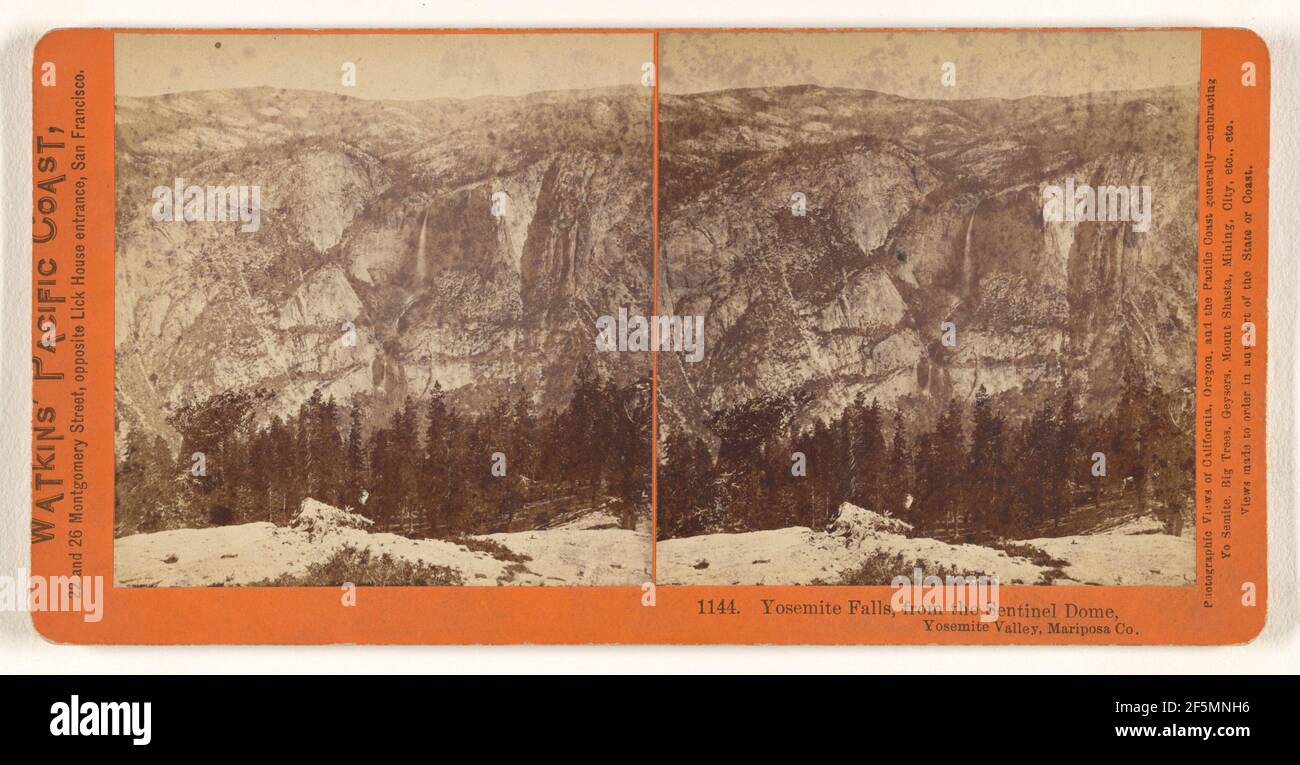 Yosemite Falls, from the Sentinel Dome, Yosemite Valley, Mariposa Co ...
