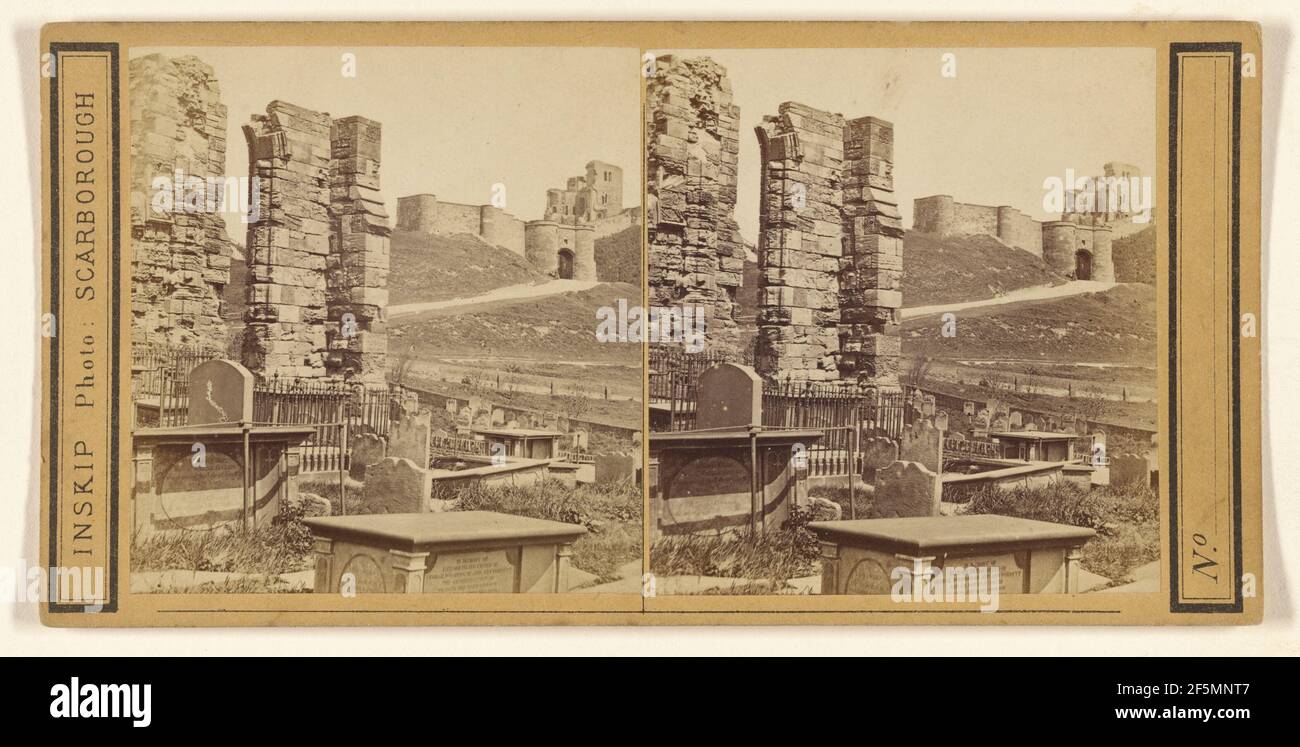 Cemetery and Castle, Scarborough, England. John Inskip (British, active ...