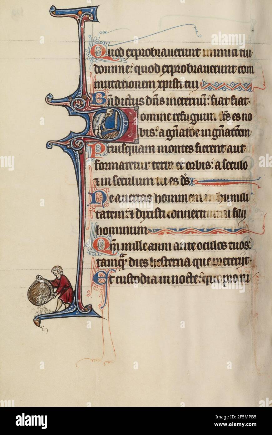 Initial D: A Man Threshing Wheat with a Flail. Bute Master (Franco ...