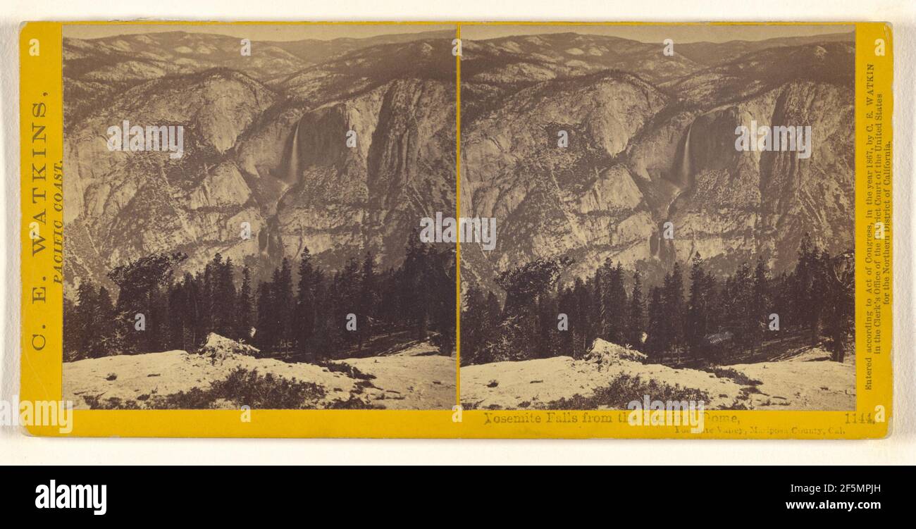 Yosemite Falls from the Sentinel Dome, Yosemite Valley, Mariposa County ...