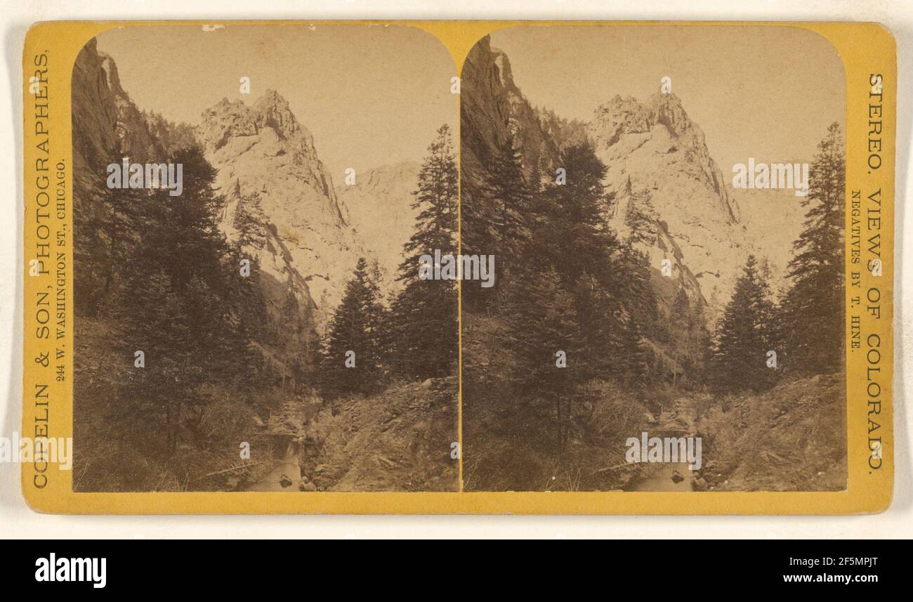 Cheyenne Canon down from the Gorge. Colorado Territory. Thomas Hine ...