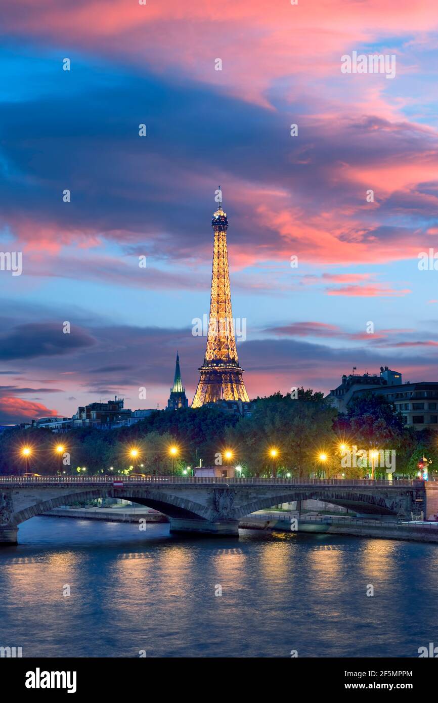 Paris Skyline and Eiffel tower Stock Photo - Alamy
