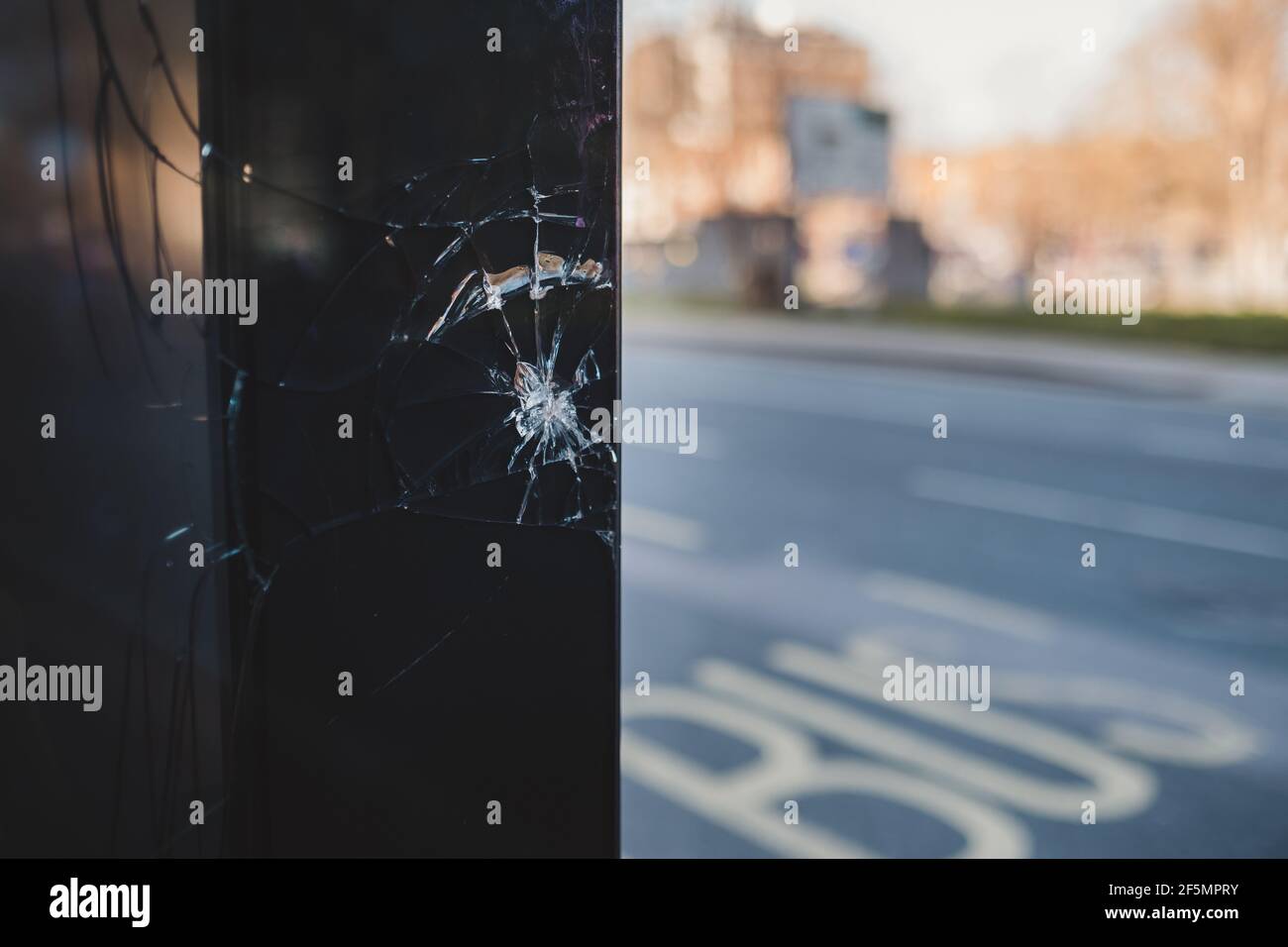 Bus windshield crack hi-res stock photography and images - Alamy