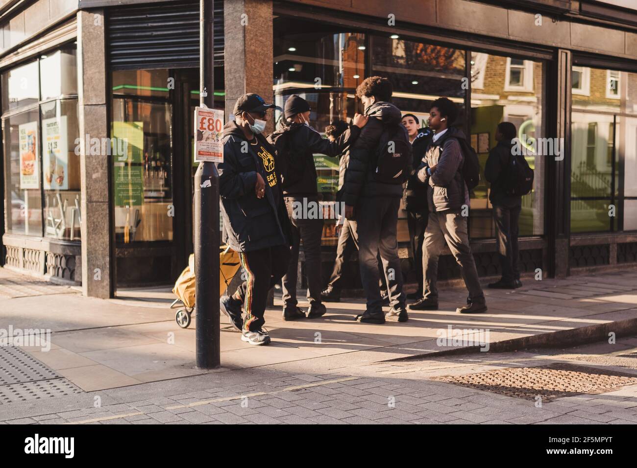 Group Of Black Teenagers Hanging Out
