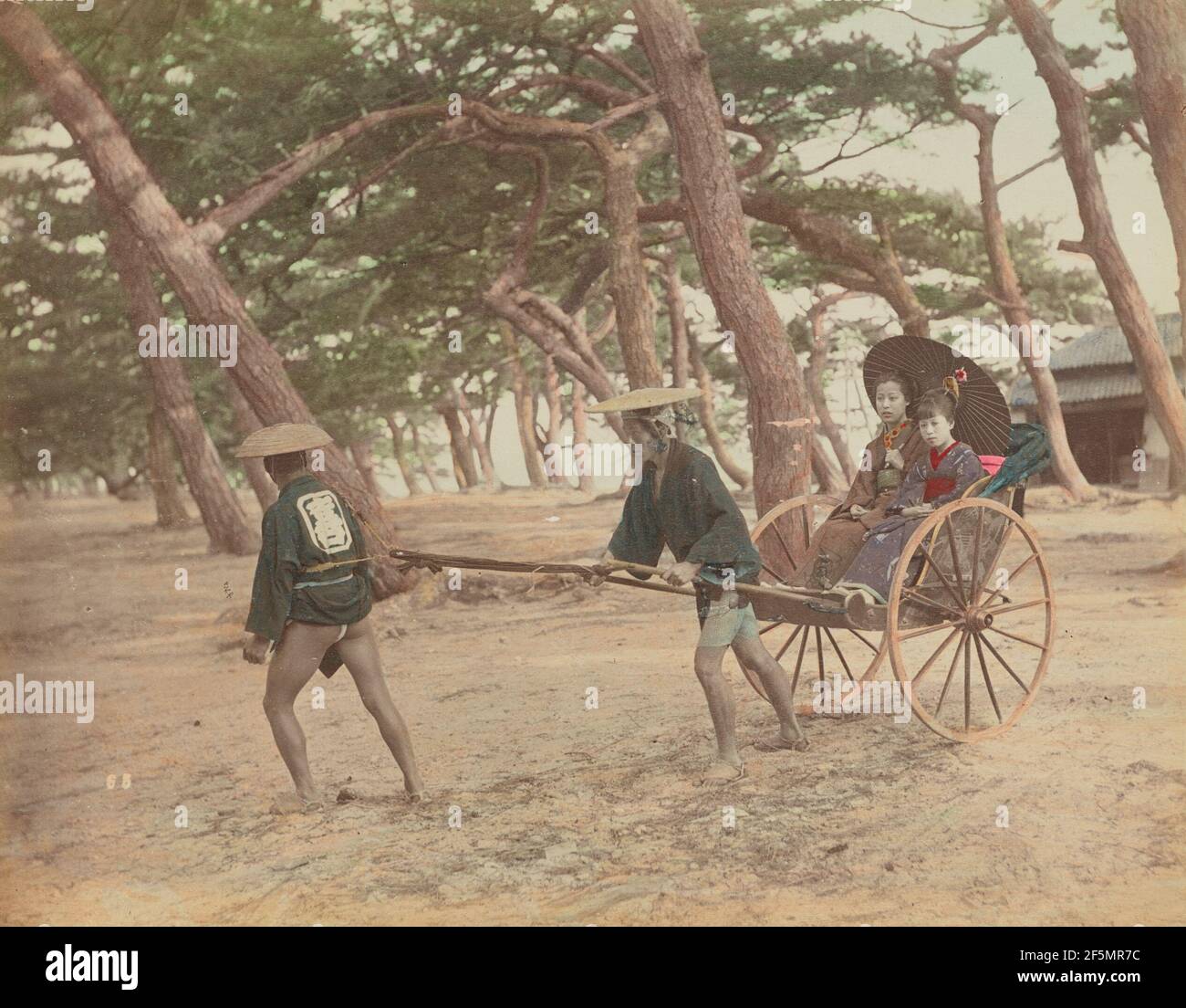 Jinrikishia. Kusakabe Kimbei (Japanese, 1841 - 1934 Stock Photo - Alamy