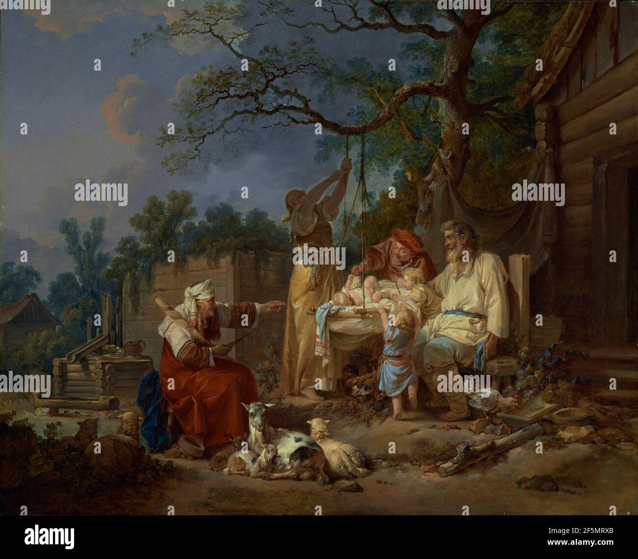 The Russian Cradle. Jean-Baptiste Le Prince (French, 1734 - 1781 Stock ...