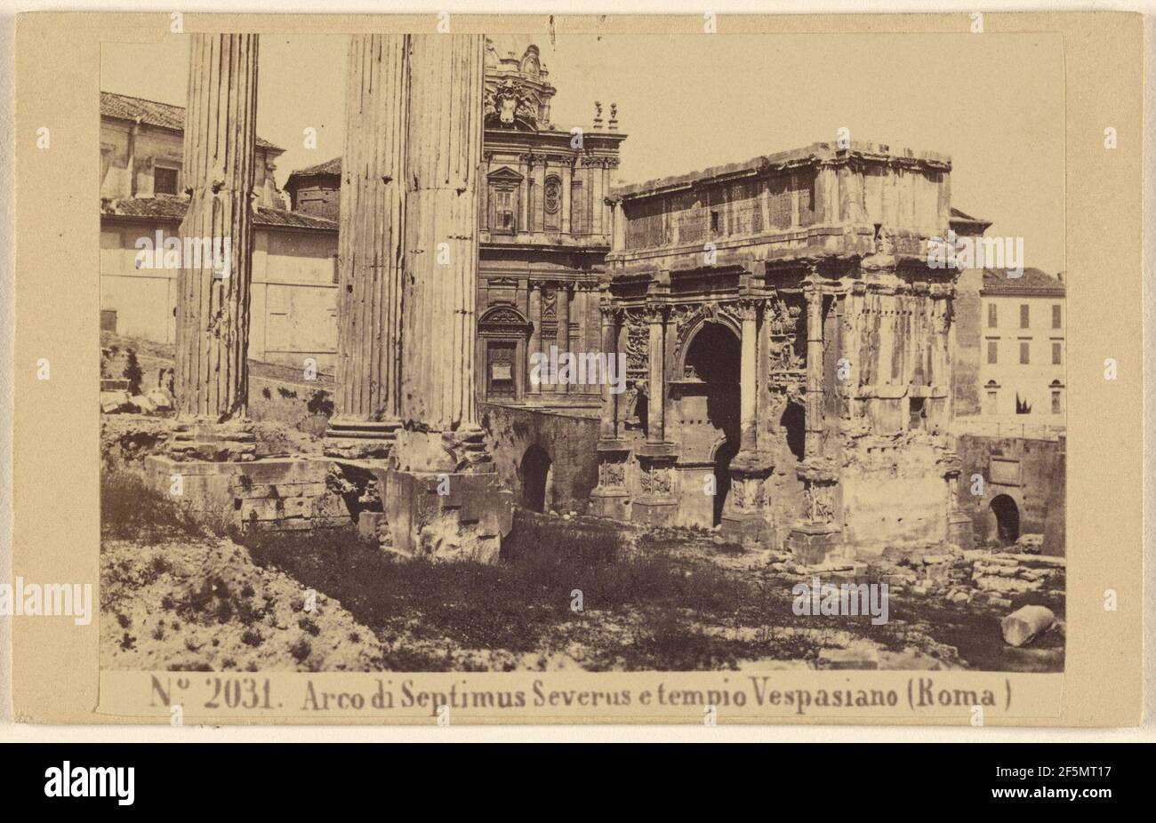Arco di Septimus Severus e tempio Vespasiano (Roma). Sommer & Behles ...