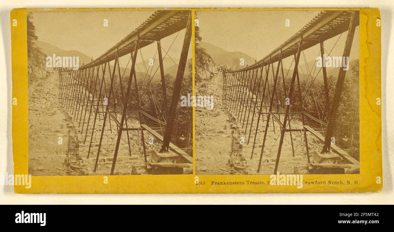 Frankenstein Trestle, P. & O.R.R. Pass, Crawford Notch, N.H.. Benjamin ...