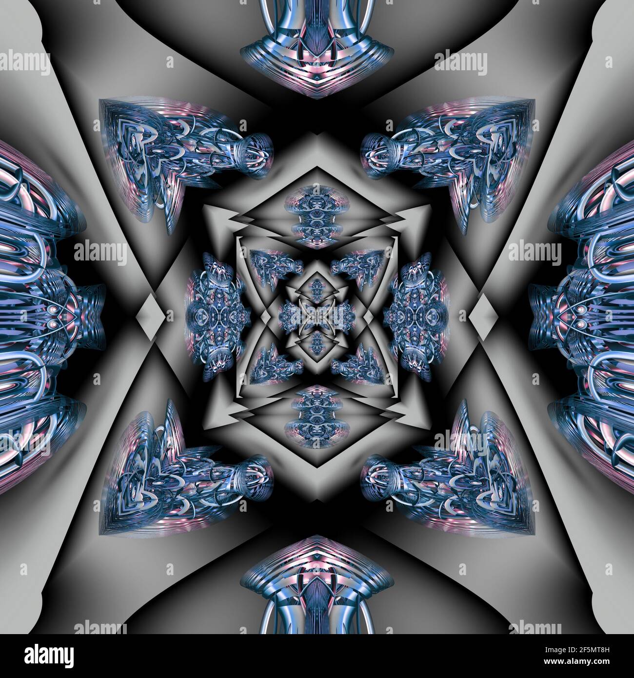 3D render of plastic background tile with embossed abstract ornament ...