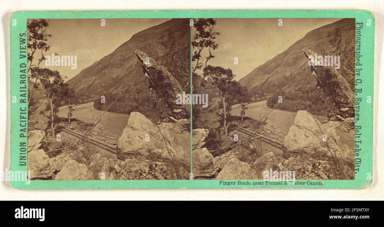 Finger Rock, near Tunnel 3, Weber Canon.. C.R. Savage (American, born ...
