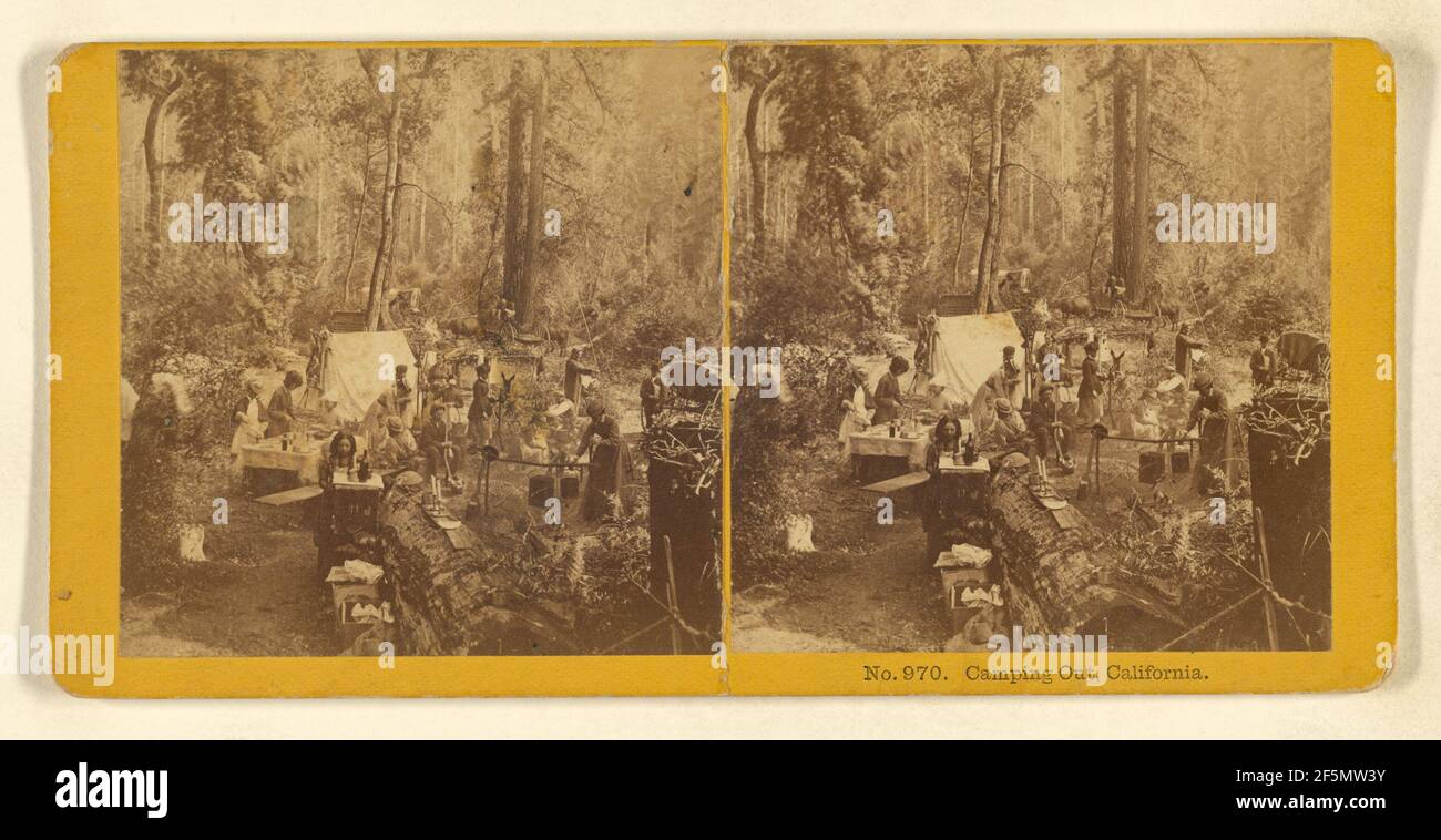 Camping Out, California.. Benjamin West Kilburn (American, 1827 - 1909 ...