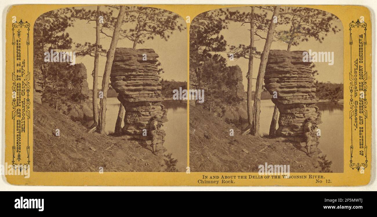 Chimney Rock. Wisconsin Dells. Henry Hamilton Bennett (American, born ...