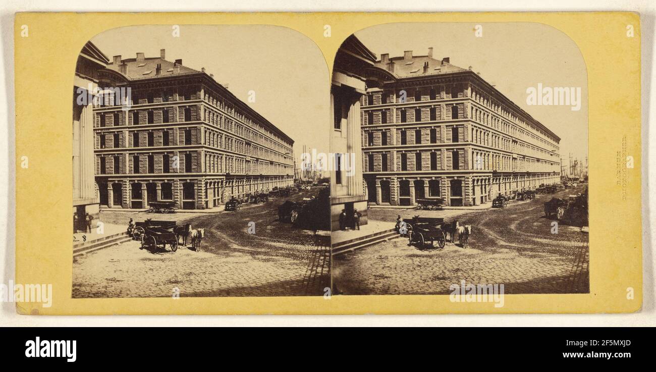 State St. Block, Boston, Mass.. Deloss Barnum (American, 1825 - 1873 ...