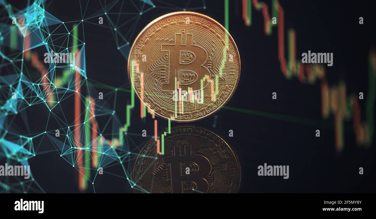 Bitcoin currency rising arrow price record highs on keyboard computer ...