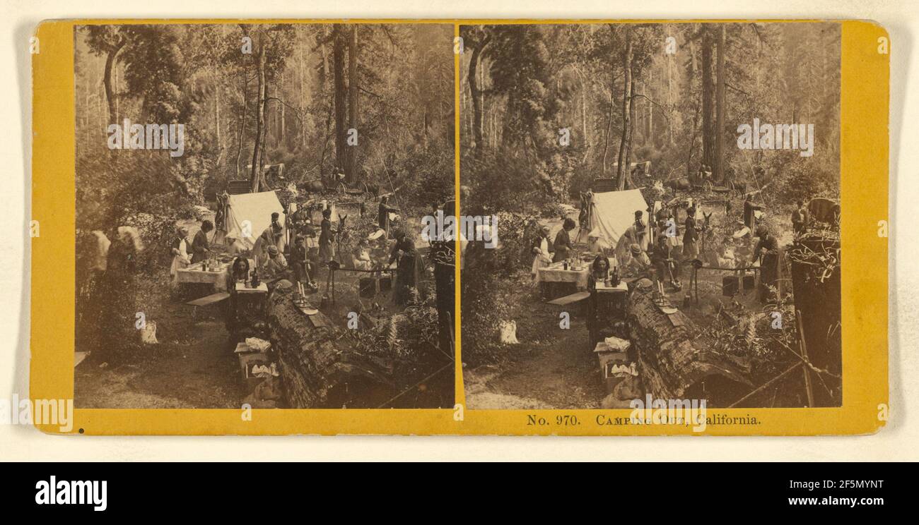 Camping Out, California.. Benjamin West Kilburn (American, 1827 - 1909 ...