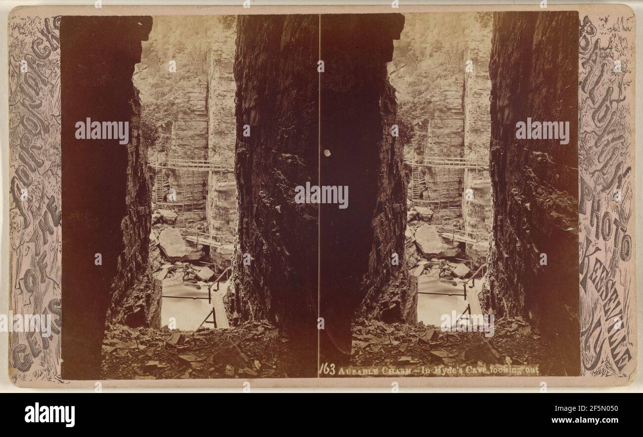 Ausable Chasm - In Hyde's Cave, looking out.. G. W. Baldwin (American ...