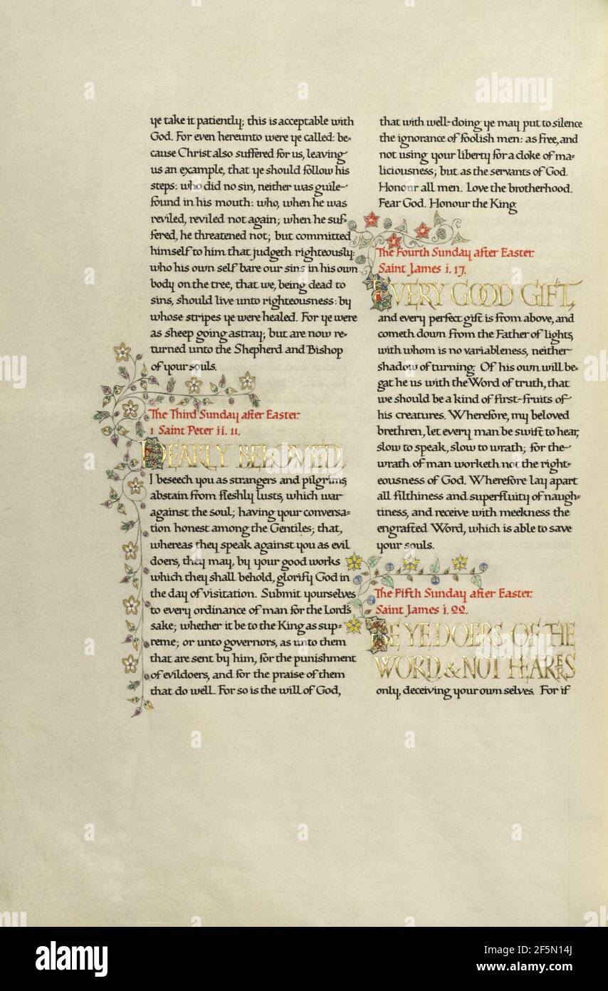 Decorated Text Page. Madelyn Walker (English, active 1930s Stock Photo ...